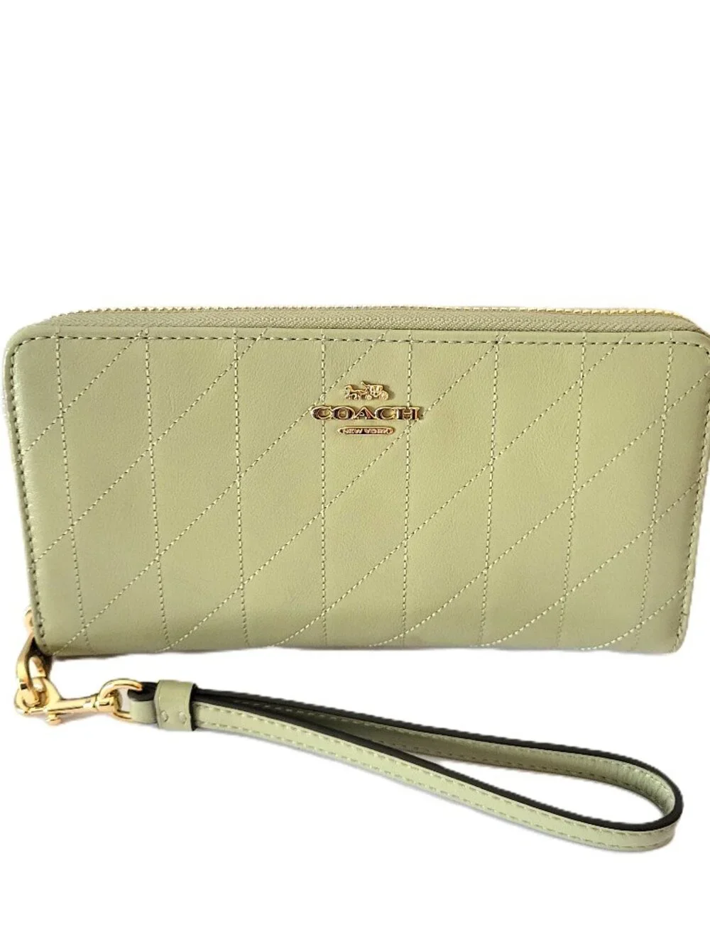 Coach | Bags | Coach Cel63 Long Zip Around Crinkle Quilting Shiny ...